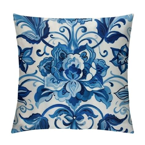 Onetech Blue And White Chinoiserie Pillow Covers Blue Chinoiserie