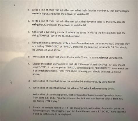 solved a write a line of code that asks the user what their