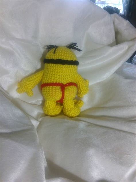 Crochet Minion Inspired Minion In A Thong Cute Butt Cheeks Etsy