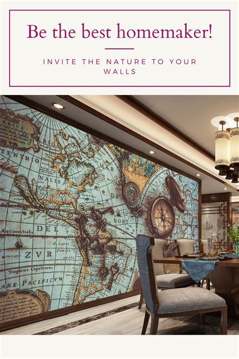 Our Retro World Map Mural Wallpaper In Very High Quality Is A Stylish