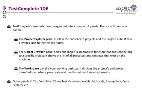 ppt testcomplete overview powerpoint presentation free download id 9488734