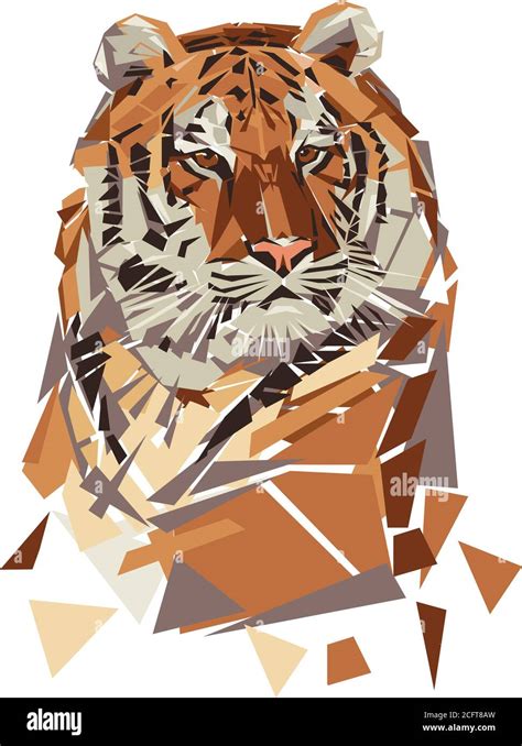 Geometric Tiger Drawing