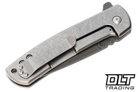 Defiant 7 Servo Stonewashed Titanium Damascus Blade Dlt Trading