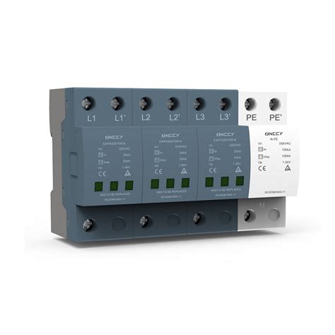 Ac Surge Protection Device Ac Spd 385v T1 T2 Imax 100ka 3 Npe