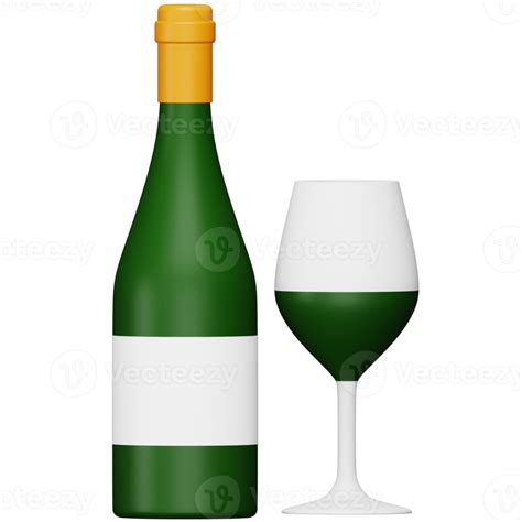 Wine Drink 3d Rendering Isometric Icon 15081423 PNG