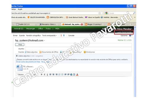 E Learning Cep Enviar Archivos Adjuntos Desde El Correo De Hotmail