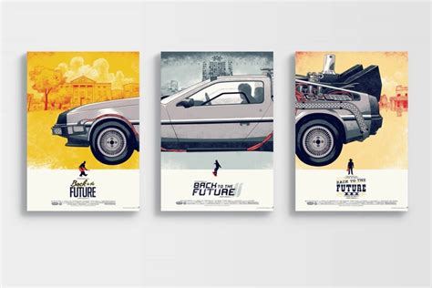 Набор постеров Back to the Future / Назад в будущее / Делориан / А3 ...