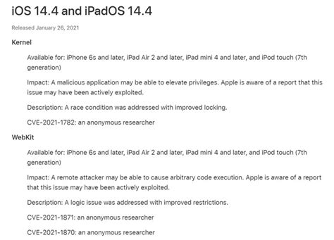 Apple Warns Of 3 Ios Zero Day Security Vulnerabilities Exploited In The