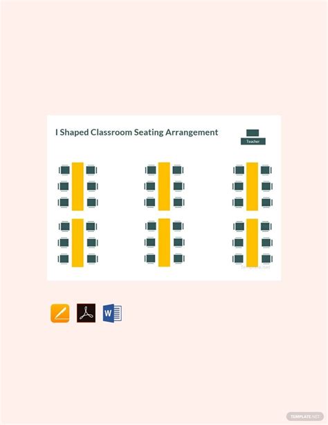 L Shaped Classroom Seating Arrangement Template In Pages Pdf Word