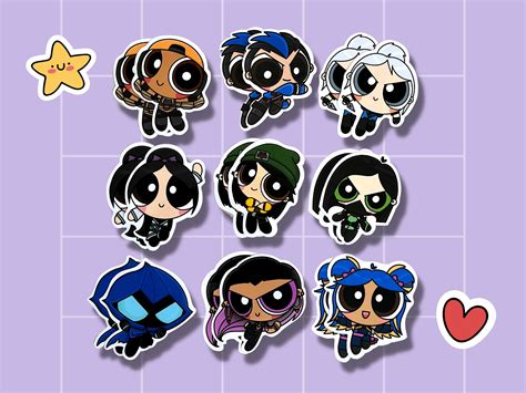 Valorant X Powerpuff Girls Vinyl Stickers Etsy Singapore