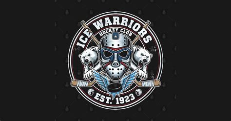 Ice Warriors Vintage Hockey Emblem Hockey Club Logo T Shirt Teepublic