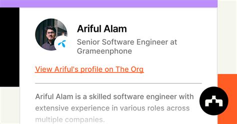 Ariful Alam Senior Software Engineer At Grameenphone The Org