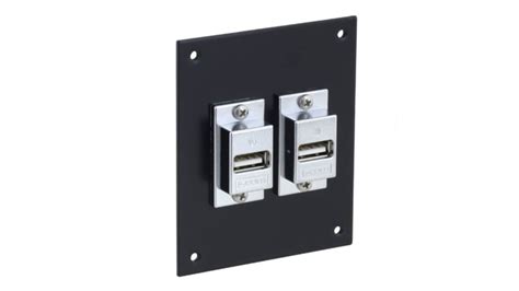 Usp2ecf Uaasb L Com 2 Way Female Usb Audio And Video Faceplate Rs