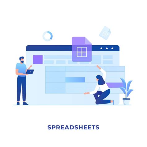 Spreadsheets Illustration Concept 2174767 Vector Art At Vecteezy