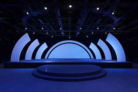 모형 및 기업 아이덴티티를 위한 빈 스테이지 디자인 Hall의 Displayplatform 요소 그래픽 리소스장면 이벤트에 대한