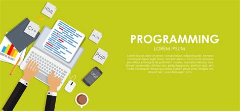 Programming Coding Concept Flat Background Vector Illustration 2946702