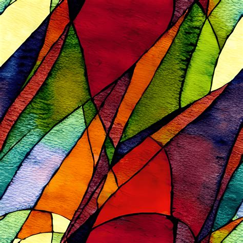 Minimalist Stained Glass Pattern · Creative Fabrica