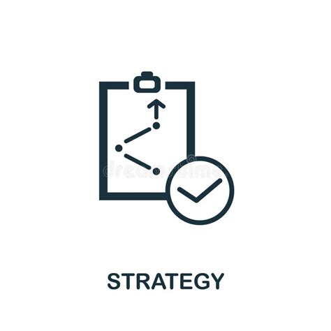 Strategy Icon Monochrome Simple Element From Core Value Collection Creative Strategy Icon For