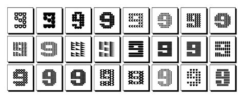 Set Of Decorative Abstract Number 9 Logo Design 53773840 Vector Art At