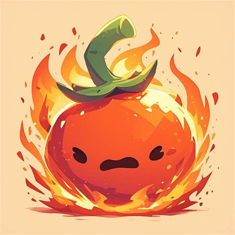 Premium Vector Fiery Chipotle Pepper Hot Cartoon Vibe