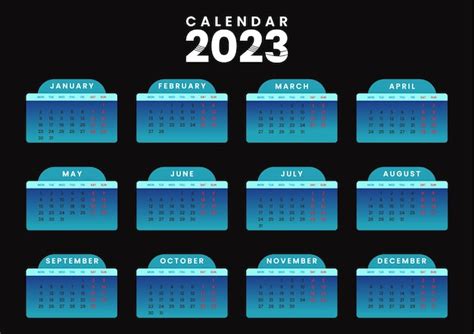 A semana do modelo de calendário moderno do ano novo de começa na segunda feira layout de