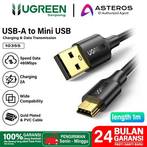 Jual Ugreen Kabel Data Mini Usb Type B For Harddisk Mp Mp Player Dvr Gps Kamera Digital