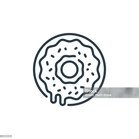도넛 벡터 아이콘 편집 가능한 스트로크를 도넛합니다 웹 및 모바일 앱 로고 인쇄 매체에 사용하기 위한 도넛 선형 기호 얇은 선 그림 벡터 격리 된 윤곽선 도면입니다 0명에