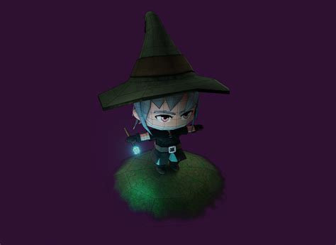 Artstation Mage Chibi Rigged 3d Model Game Assets