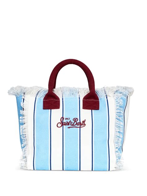 Mc2 Saint Barth Colette Fringed Tote Bag Blue Farfetch Uk