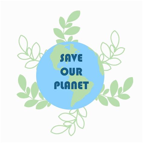 Premium Vector Vector Illustration Of Earth Globe With Green Leaves