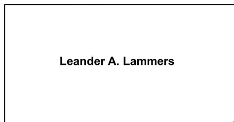 Obituary Leander A Lammers