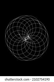 Bundle Circles Black Backgroundtemplate Stock Illustration