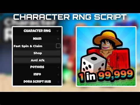 Character RNG Script Auto Roll Claim Auto Collect Potion Anti Afk Mobile YouTube