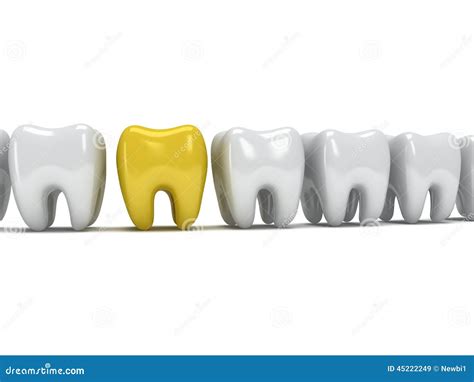 Aching Tooth In Row Of Healthy Teeth Stock Illustration Illustration