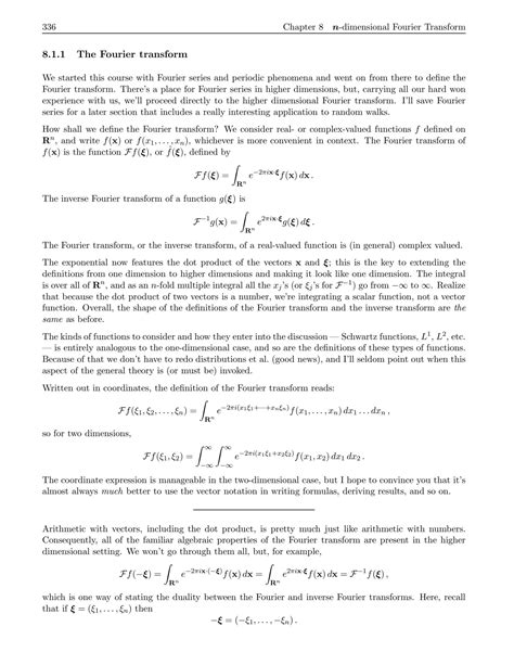 SOLUTION Dimensional Fourier Transform The Fourier Transform And Its Applications Studypool