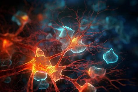 Illustration Of Three Dimensional Neuron Cells Stock Illustration