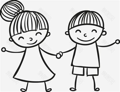 手拉手小人简笔画超简单可爱（汇总19张） 简笔画图片大全