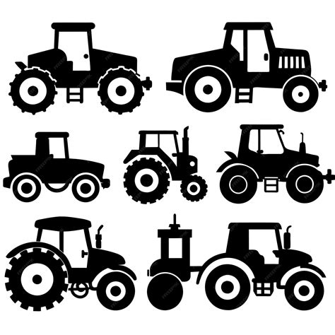 Premium Vector Farm Tractors In A Flat Design Vector Set Illustration 10