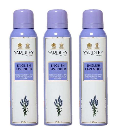 Yardley English Lavender Women Deo Pack of 3-Each 150 ml: Buy Yardley ...