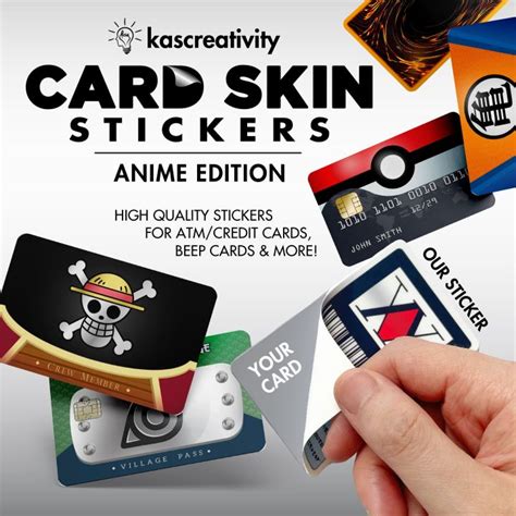 Anime Card Skin Stickers For Atm Credit Debit Beep Cards Loyalty