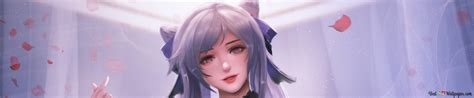 Sexy Anime Girl Keqing Genshin Impact 4k Wallpaper Download