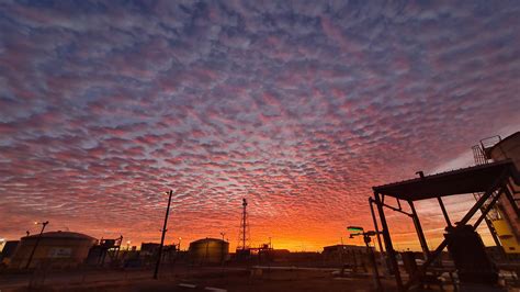 Sunrise From The Wheatstone Camp In Onslow Western Australia R