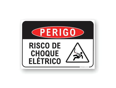 Placa Perigo Risco de Choque Elétrico