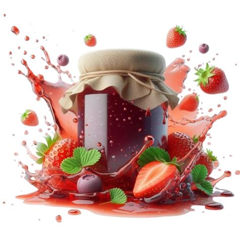 Strawberry Jam Splash Premium Ai Generated Psd