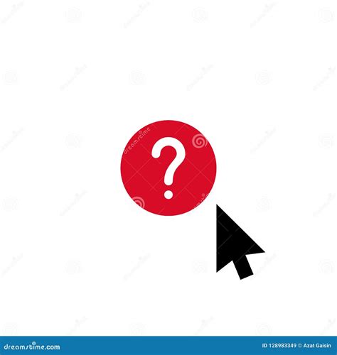 click vector icon cursor symbol with question mark cursor arrow icon