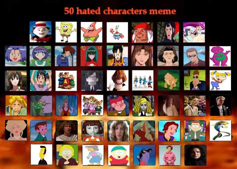 50 Hated Characters By Disneycow82 On Deviantart