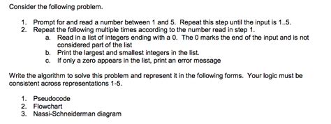 Solved Consider The Following Problem Prompt For And Read