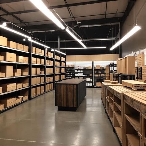 Premium Ai Image Supershop Store Room Storage Interior Concept