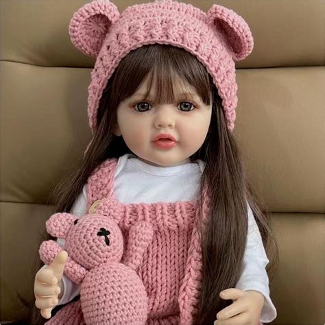 Boneca Reborn Realista De 22 Polegadas Em Silicone Vinílico