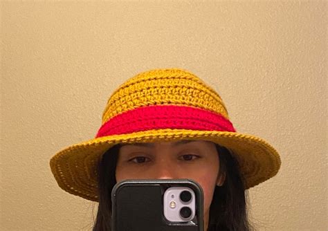 Monkey D Luffy Straw Hat Crochet Pattern From One Piece Anime Etsy